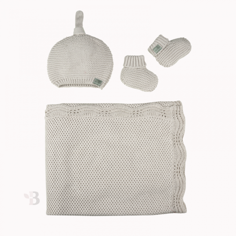Bamboo Textured Knit Gift Set - Natural | Bamboo Baby Gift