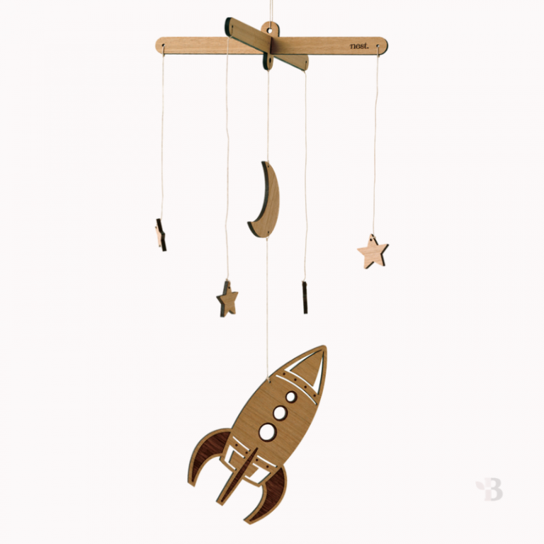 Bamboo Mobile - Space Rocket | Bamboo Products for Baby and Kids