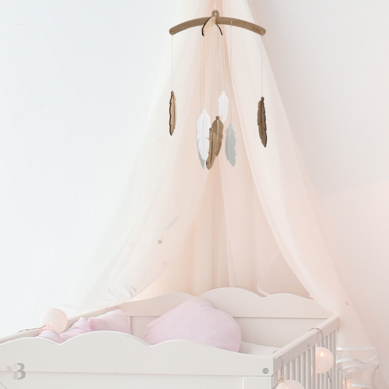 Bamboo Nursery Mobile - Feathers | Bamboo Products for Baby and Kids