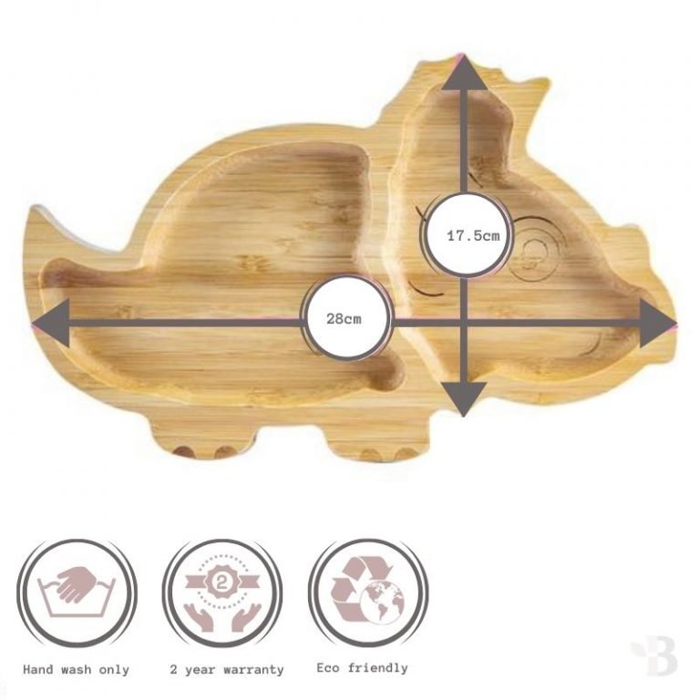 Bamboo Dinosaur Plate | Bamboo Baby Toddler Dinnerware