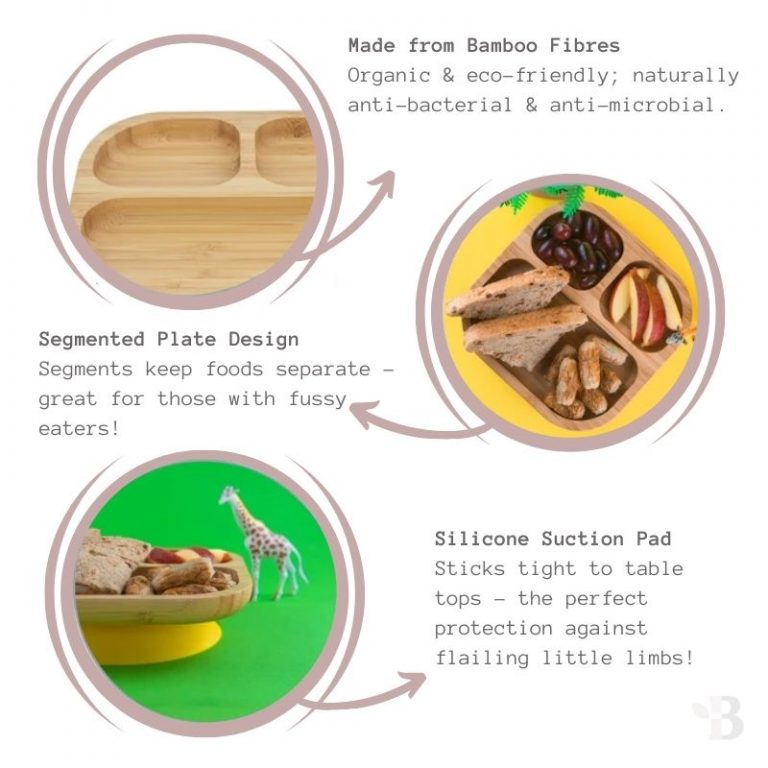 Bamboo Kids Plate | Bamboo Baby Toddler Dinnerware